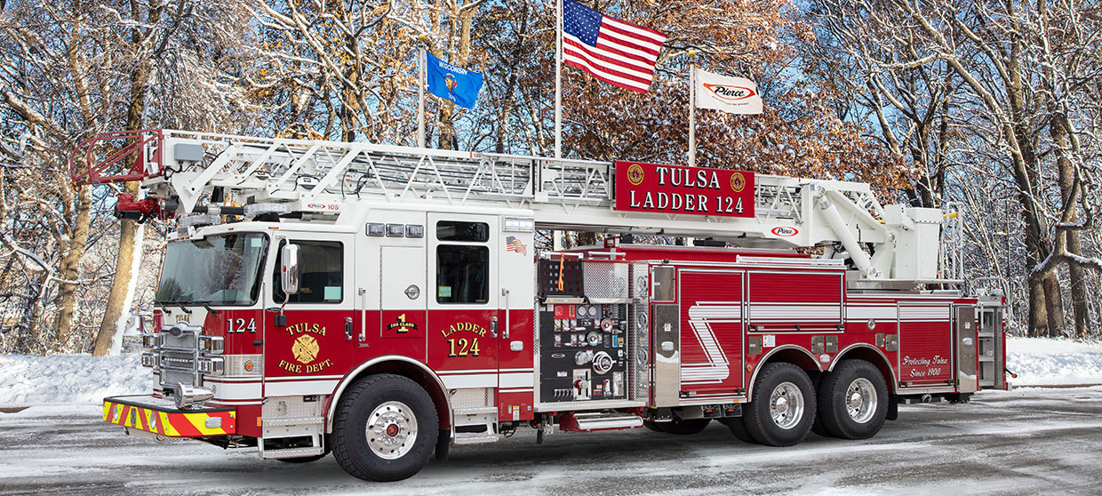 105' Heavy Duty Steel Aerial Ladder | Pierce Mfg