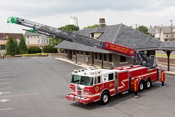 105' Heavy Duty Steel Aerial Ladder | Pierce Mfg