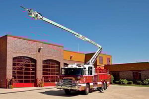 Snozzle High-Reach Extendable Turret Aerial Water Tower | Pierce Mfg