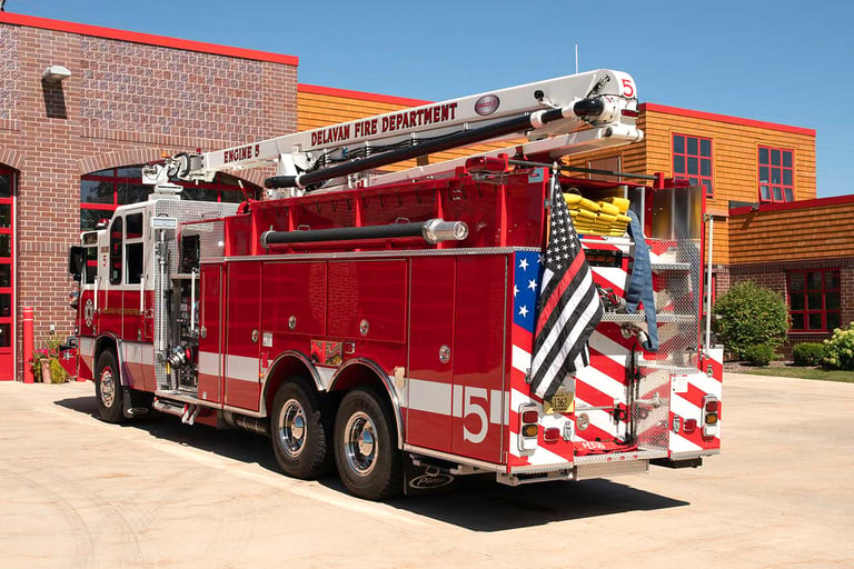 Snozzle High-Reach Extendable Turret Aerial Water Tower | Pierce Mfg