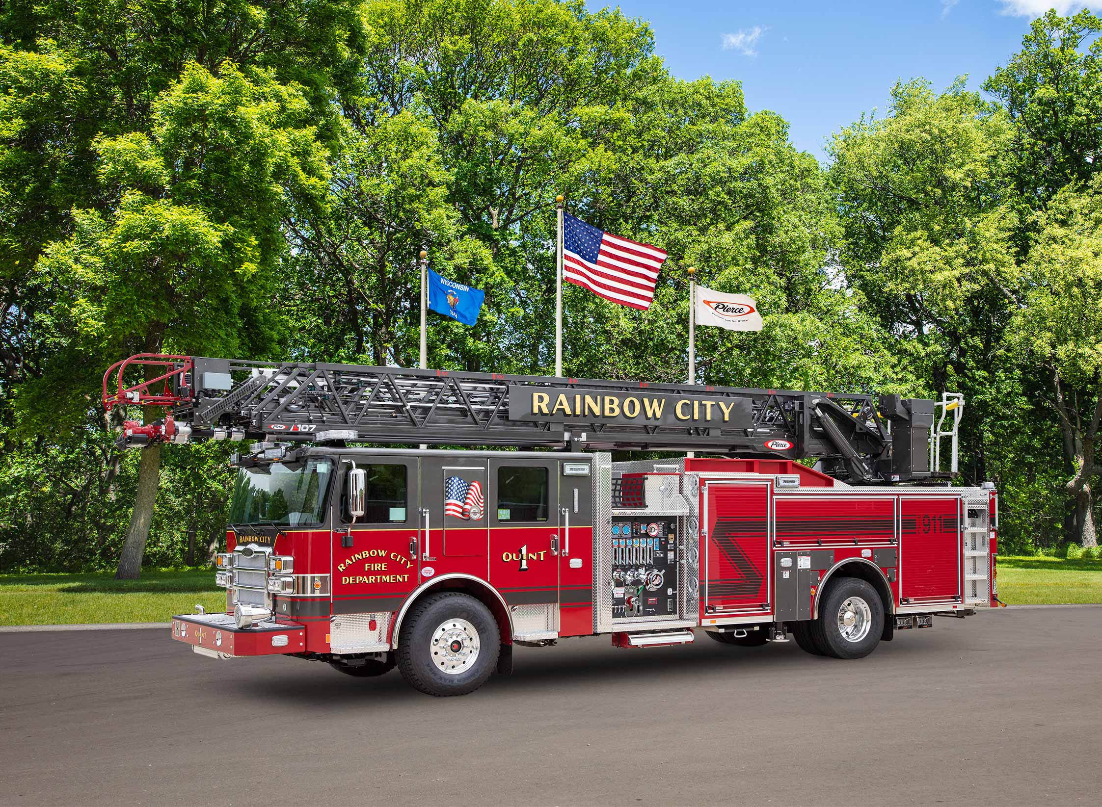 Ascendant® 107' Heavy-Duty Aerial Ladder | Pierce Mfg